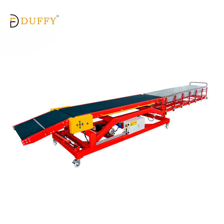 Portable Telescopic Conveyor System for Container Load and /unload Motor Driven Loading Belt ...