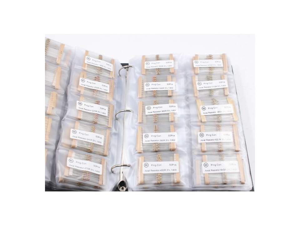 Makerfabs Resistor Book THT 1/4W 169 Kinds Is a 1/4 W THT Resistor ...
