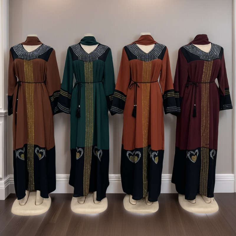2025 New Arrival Embroidered Masonry Geometric Dress Collar Long Sleeve ...