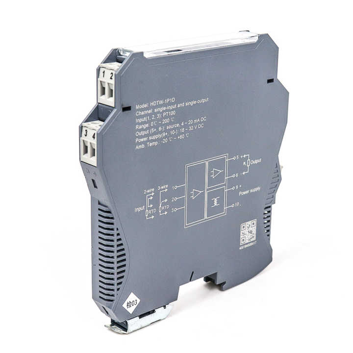 Din Rail Temperature Transmitter - Pt100 to 4-20ma Converter