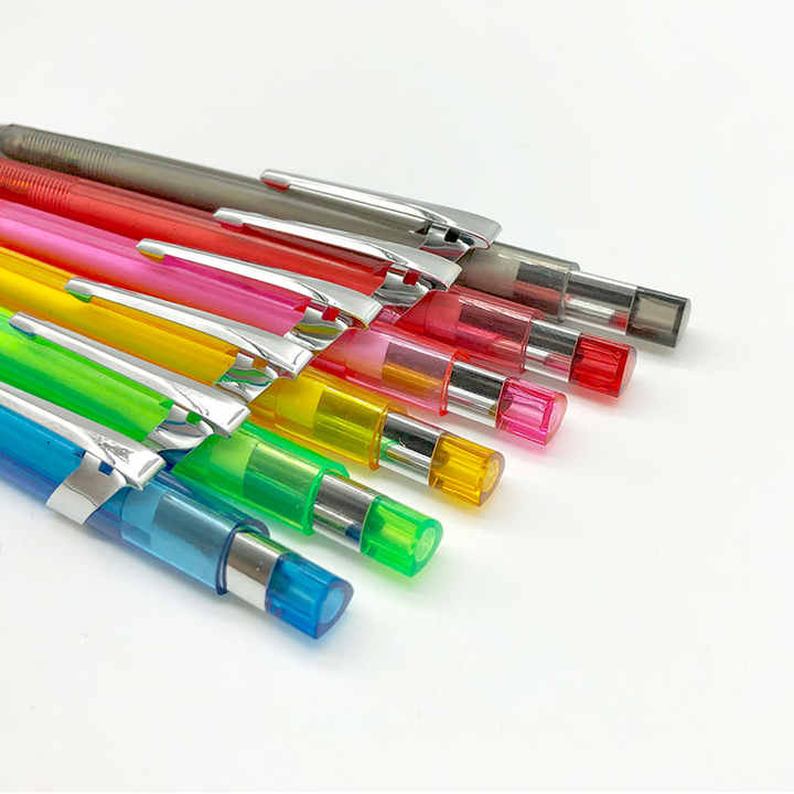 Maxwri Semi-metal Mechanical Pencils 0.5mm Triangular Transparent ...