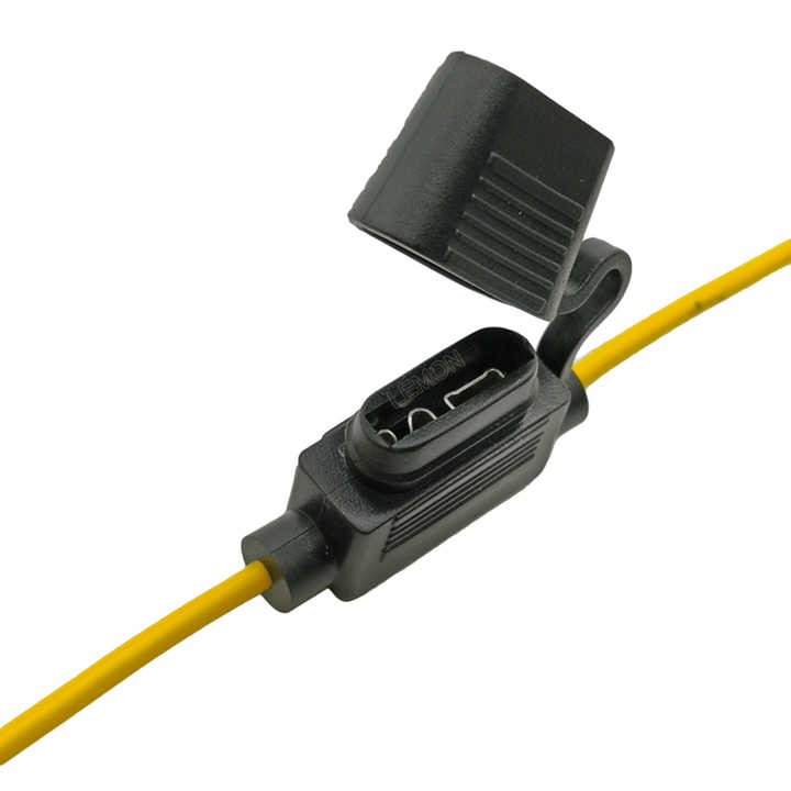 Inline Blade Fuse 15A Standard Fuse Holder 1015 16AWG Yellow Wire for ...