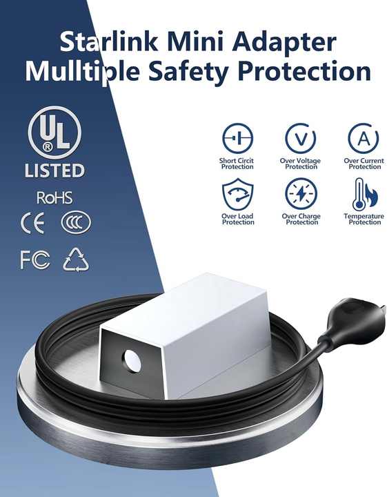 For Starlink Mini 60W Power Adapter Global 100-240V to 30V/2A DC ...