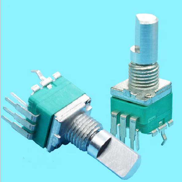 9mm PCB Mounting Vertical Mount Potentiometer with Push Switch
