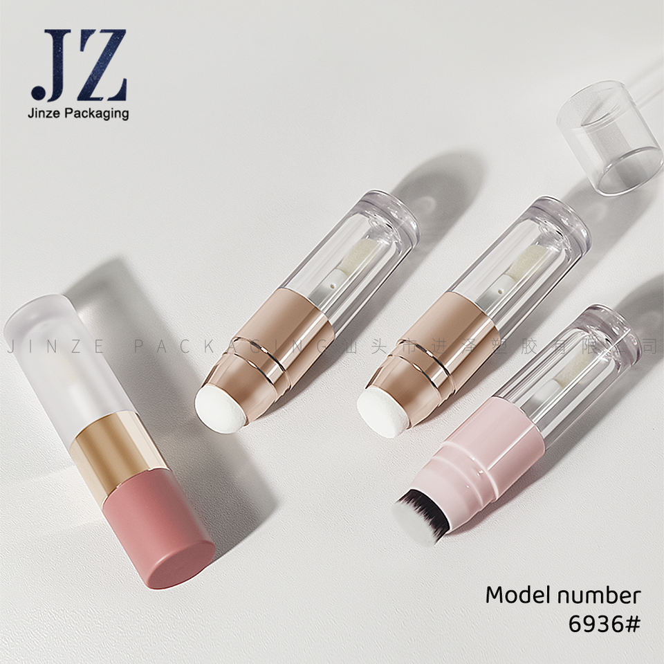 Jinze Lipgloss Cosmetic Tube 2 in 1 Dual Side Double Head Lipgloss Packaging Double Ended ...