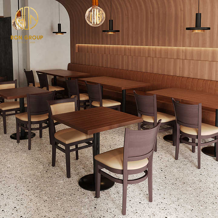 Modern Mcdonald Pizza Coffee Shop Cafe Leather Wood Furniture