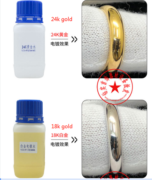 18K Gold & Rhodium Plating Solution for Jewelry Making - HAJET