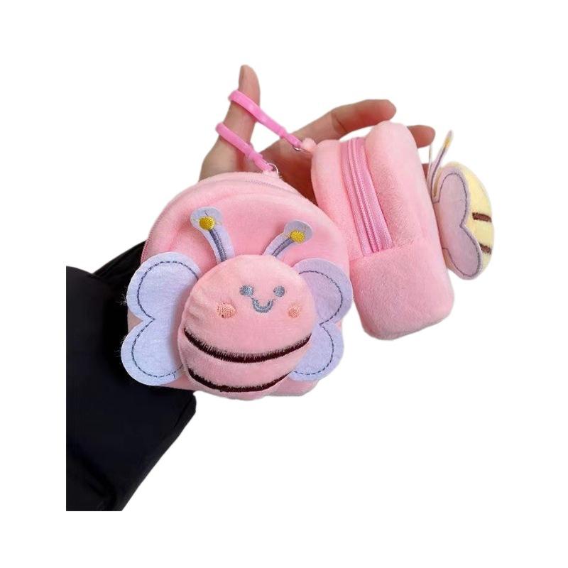 Adorable Little Girl Heart Honeybee Cartoon Mini Wallet Charm Cartoon ...