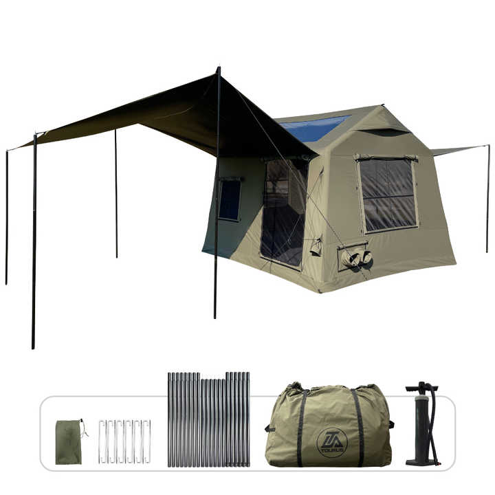 TOURUS 8.1 Square Meters Tent with 9.5㎡ Canopy - Durable & Portable