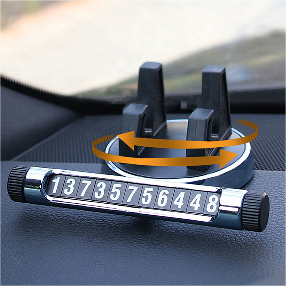 Temporary Car Parking Phone Number Plate Holder Cell Phone Holder for ...