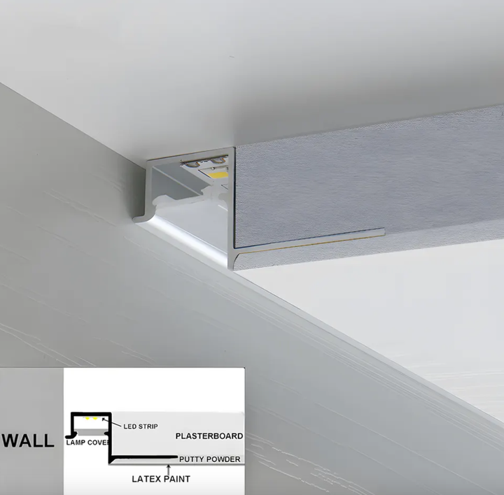 Anodized Aluminium Ceiling LED Linear Light Trim Profile