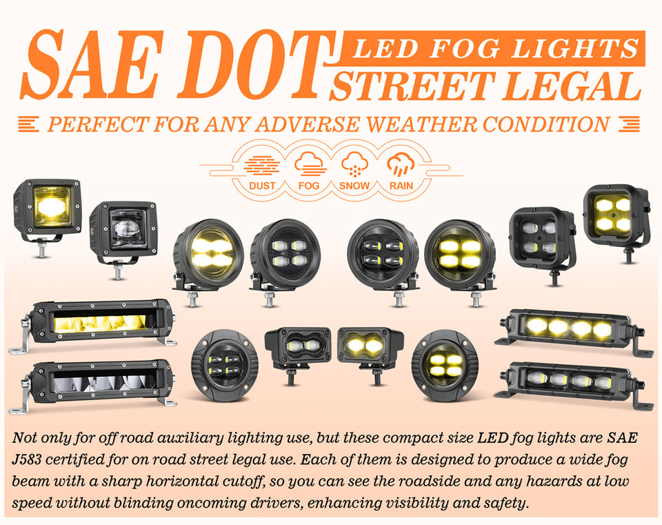 6inch Sae Dot Driving Light Bars Offroad Dot Approved Led Driving ...