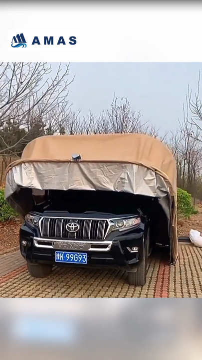 Folding Car Garage: Galvanized Metal Oxford Cloth Car Shelter for ...