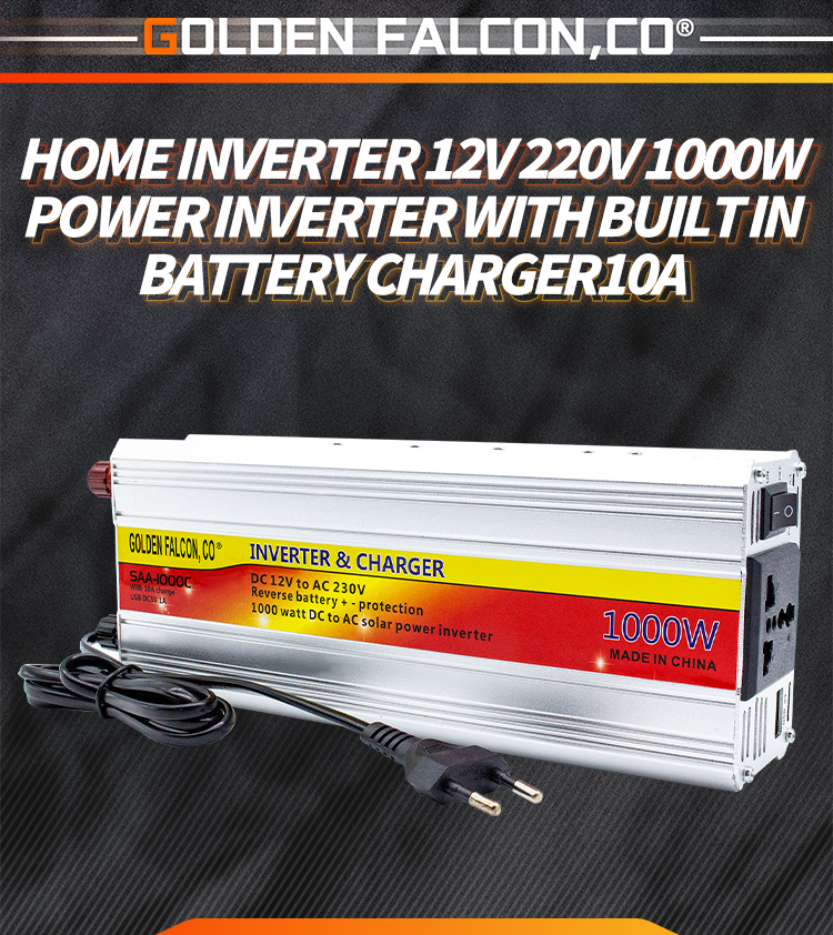 Power Inverter & Charger SAA-1000C 650W 12VDC To 220VAC & USB 5V ...