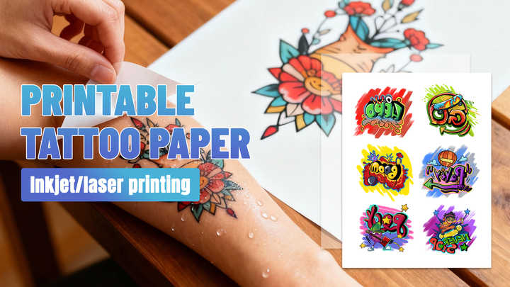 Inkjet Printable Tattoo Paper Set Temporary Water Transfer Body Art for ...