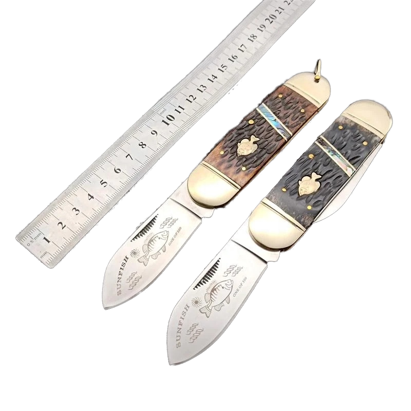 Double Blade Trapper Folding Pocket Knife - Camping Essentials