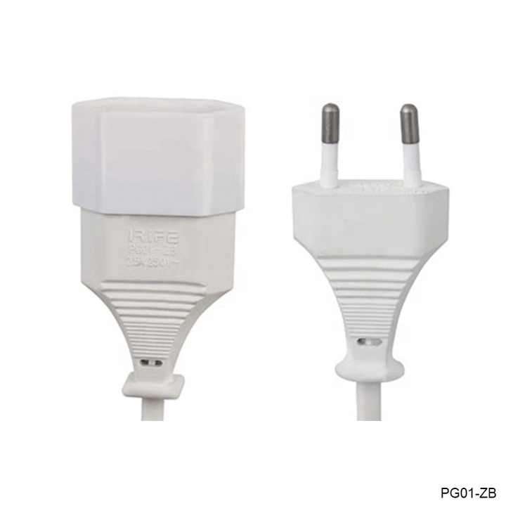 VDE Certificate EU European 2 Pin Plug Male to Female Power Electric ...