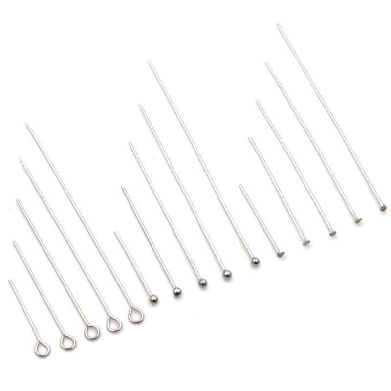 100pcs/lot 20-70mm 316 Stainless Steel Ball Pins for DIY Jewelry Making