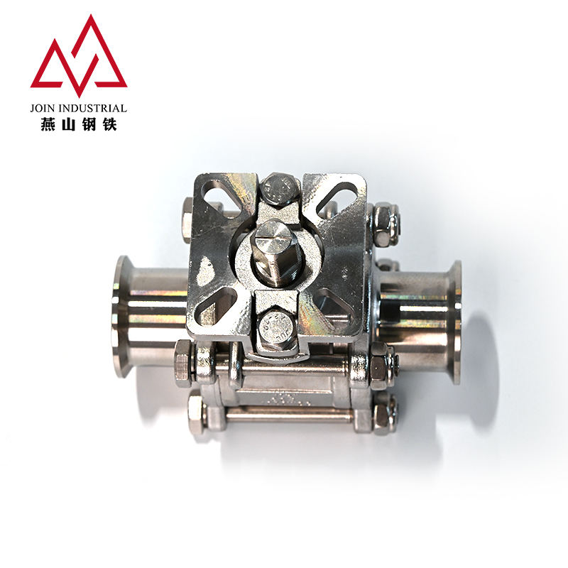 ISO Certified DN25 PN16 2 Inch Three Parts 3pc Clamp Bottom Ball Valve ...