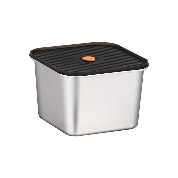 Stainless steel square food storage container covered seasoning jar ...