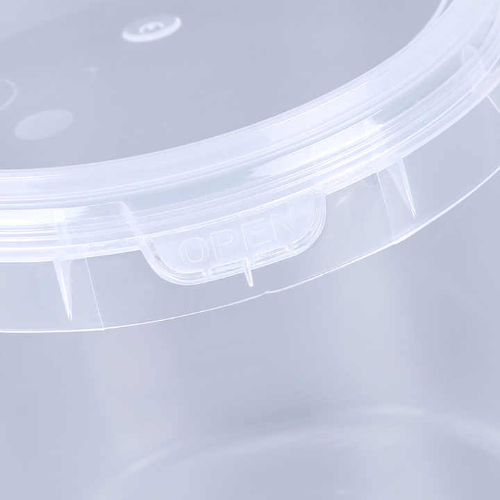 Empty Clear White Plastic Round Bucket 500ml 1000ml 1L Food Packing ...
