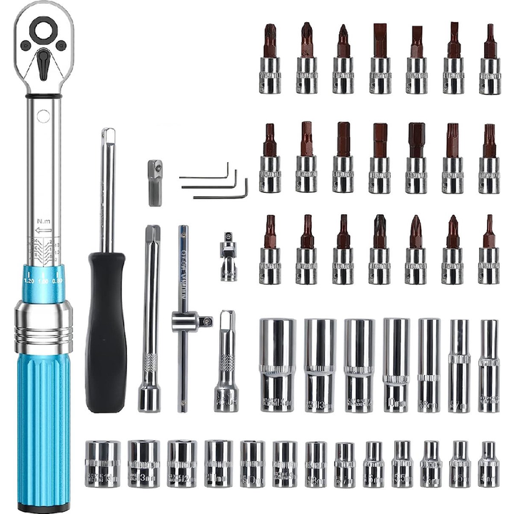 50PCS 1/4 Extendable Torque Wrench 2-24nm Automotive Hand Tool Set for ...