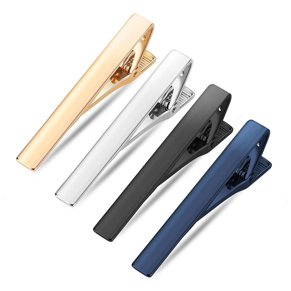 6 Color Brass Tie Clips Men's Jewelry Gift Elegant Bow Bar for Weddings ...