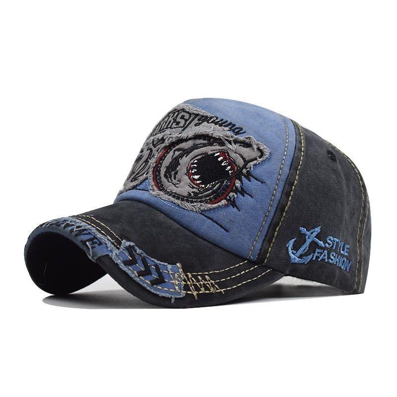 Unisex Retro Denim Curved Brim Luxury Sports Dad Hat with Embroidered ...