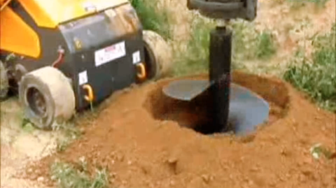 Mini skid steer loader HY380,HY280With auger to drill holes. Lever ...