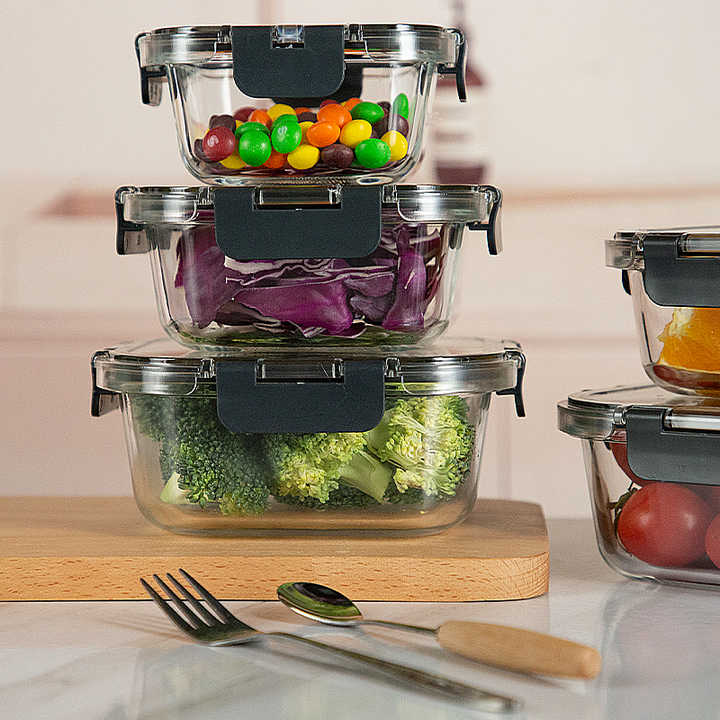 24pc BPA-free Transparent Plastic Airtight Lids Kitchen Food Storage ...