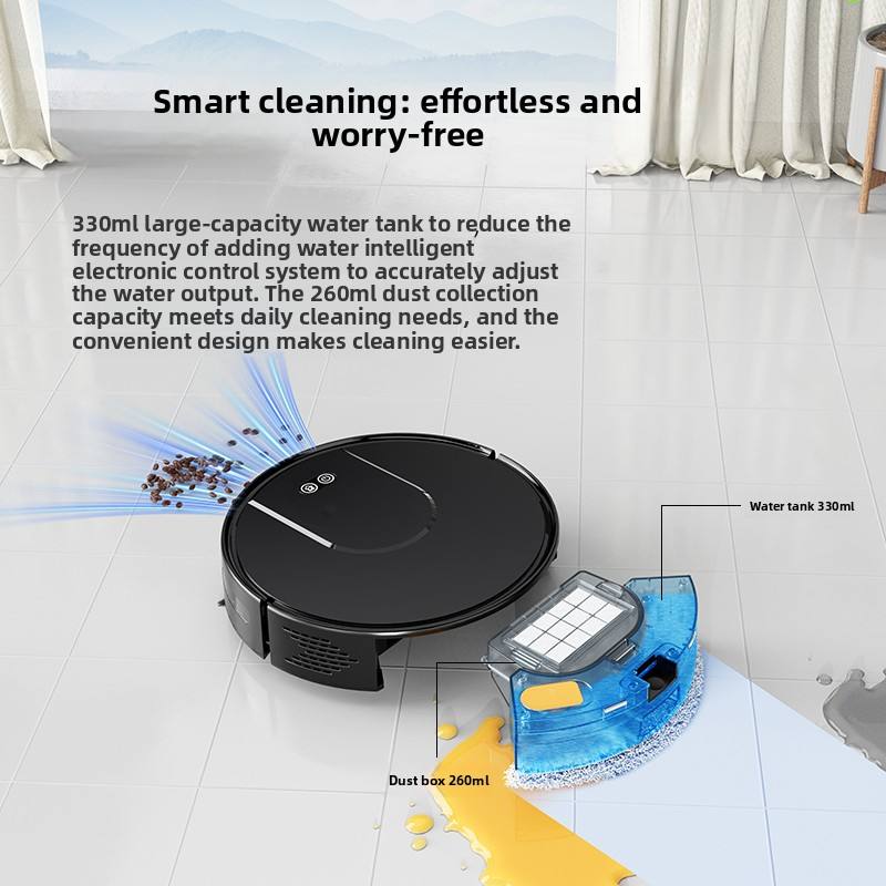 Robot Vacuum Cleaner & Mop 3500Pa Suction Gyro Navigation Smart WIFI ...