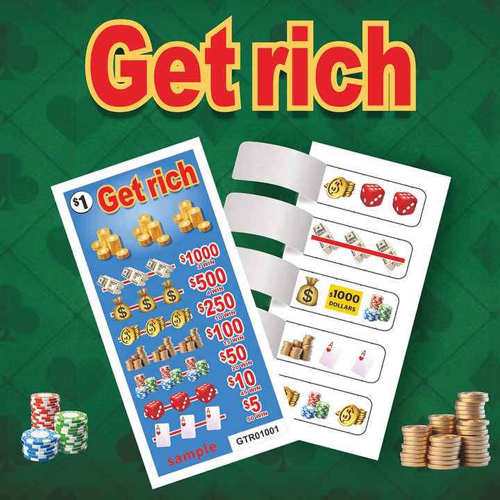 Multi Layer 5 Windows Bingo Pull Tab Cards Custom Die Cut Easy Break ...