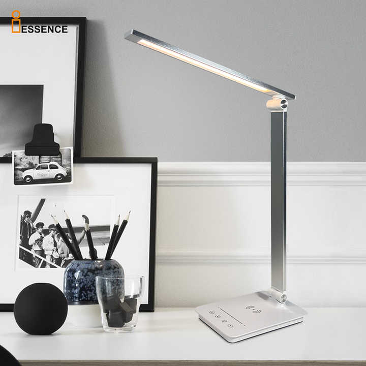 Modern Metal Dimmable Touch Sensor LED Desk Lamp USB Battery for Office ...