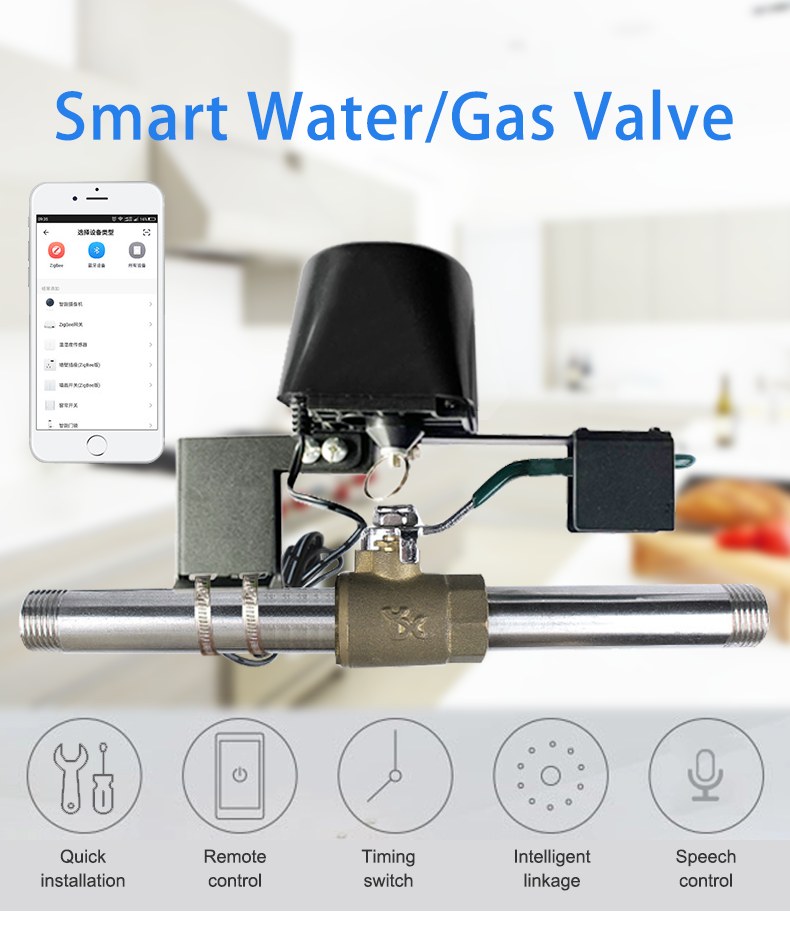 Main Shutoff Valve Water Gas Control Iot Home Automation Domotique ...