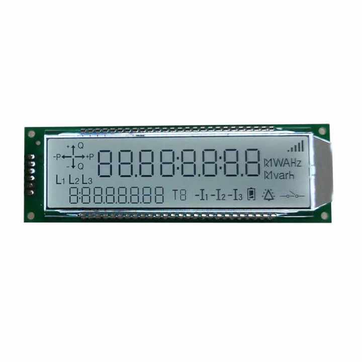 Monochrome Custom Segment LCD Display for Energy Meter
