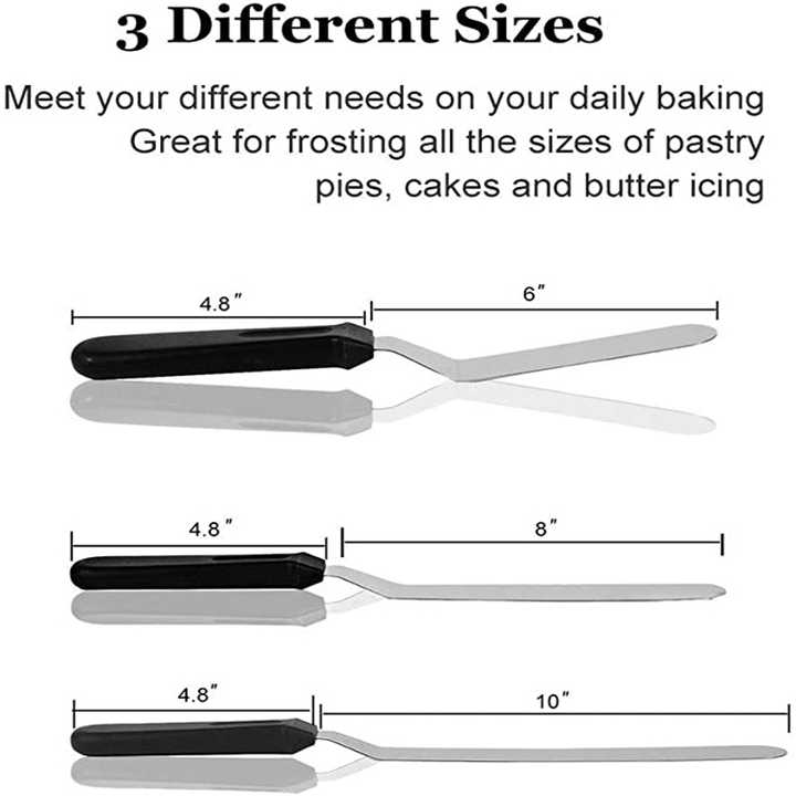Angled Icing Spatulas - Versatile Baking Tools for DIY