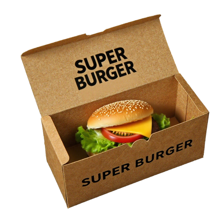 Custom Fast Food Packaging Box,Double Burger Box Packaging Food ...