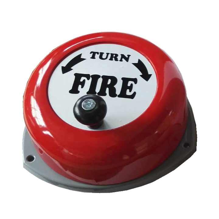 Manual Fire Alarm Bell 8inch Handle Rotary Bell for Fire Alarms