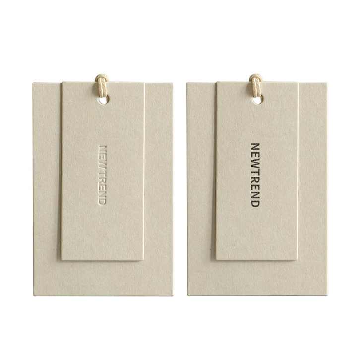 Customized Hang Tag Logo Embossed Matte Finishing Luxury