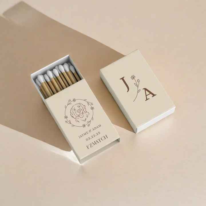 Luxury Candle Matchbox Long Wooden Stick Matches Custom Box Logo Color ...