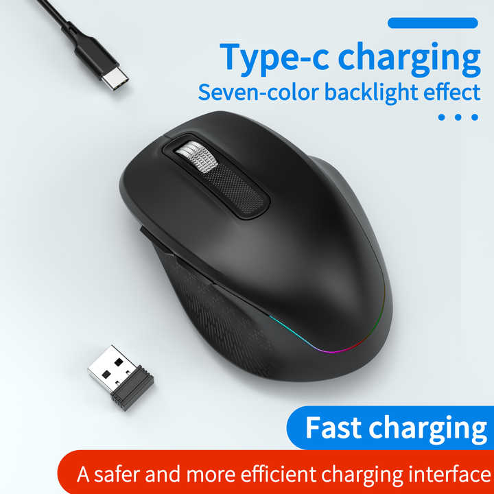 Ergonomic Silent Clicking Mouse - Jomaa Wireless Gaming Mouse