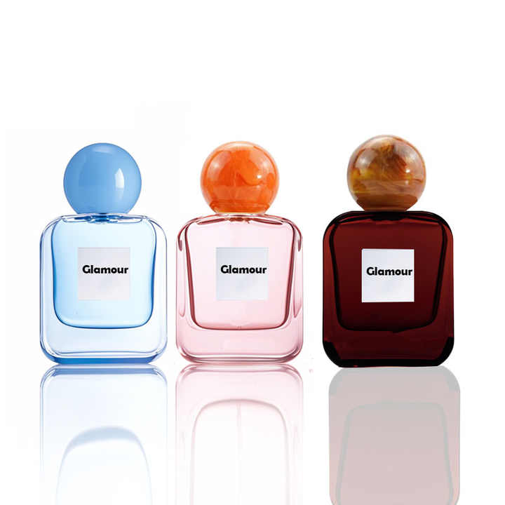 Custom Color 30ml 50ml Gradient Flat Square Glass Perfume Bottle ...