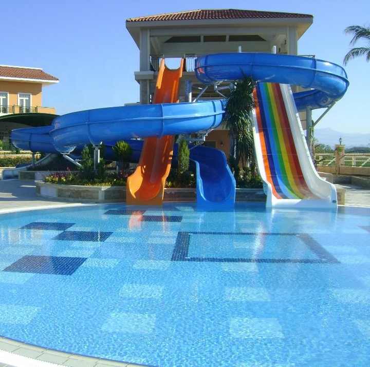 Cheap Used Swimming Pool Fiberglass Water Slides for Sale