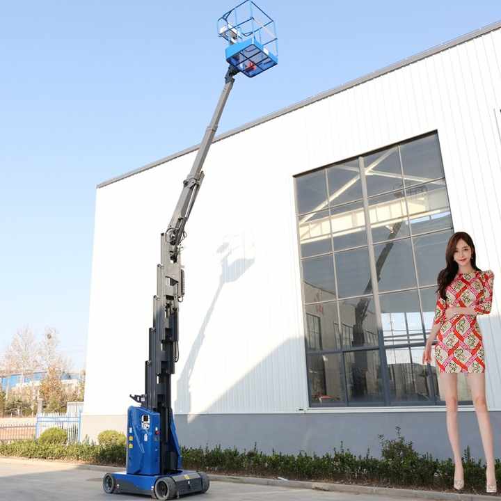 4-18M Lifting Height With 100-300kg Mast Aluminum Alloy Aerial Working ...
