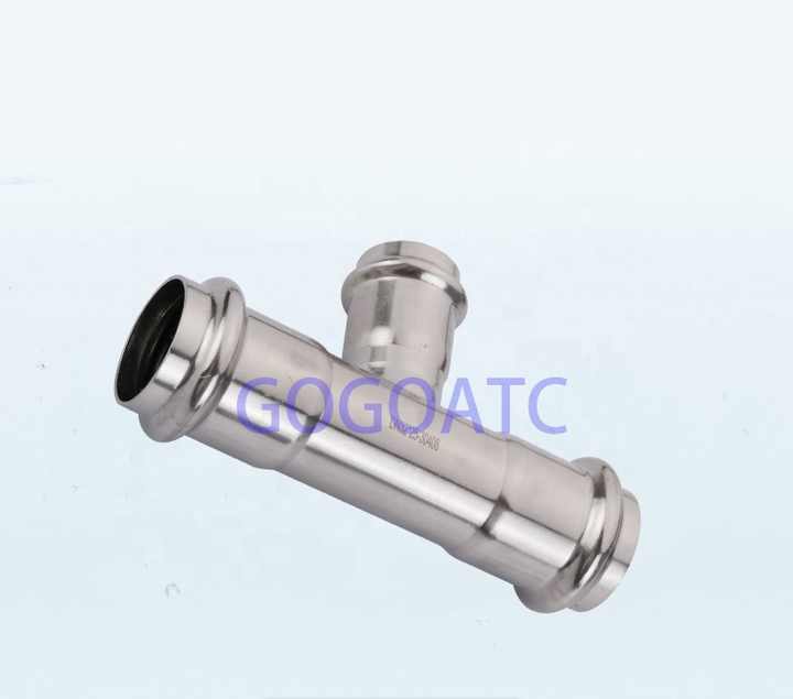Ferrule Connection Water Joint DN15/20/25/32/40/50 Press Tee Reducing T ...