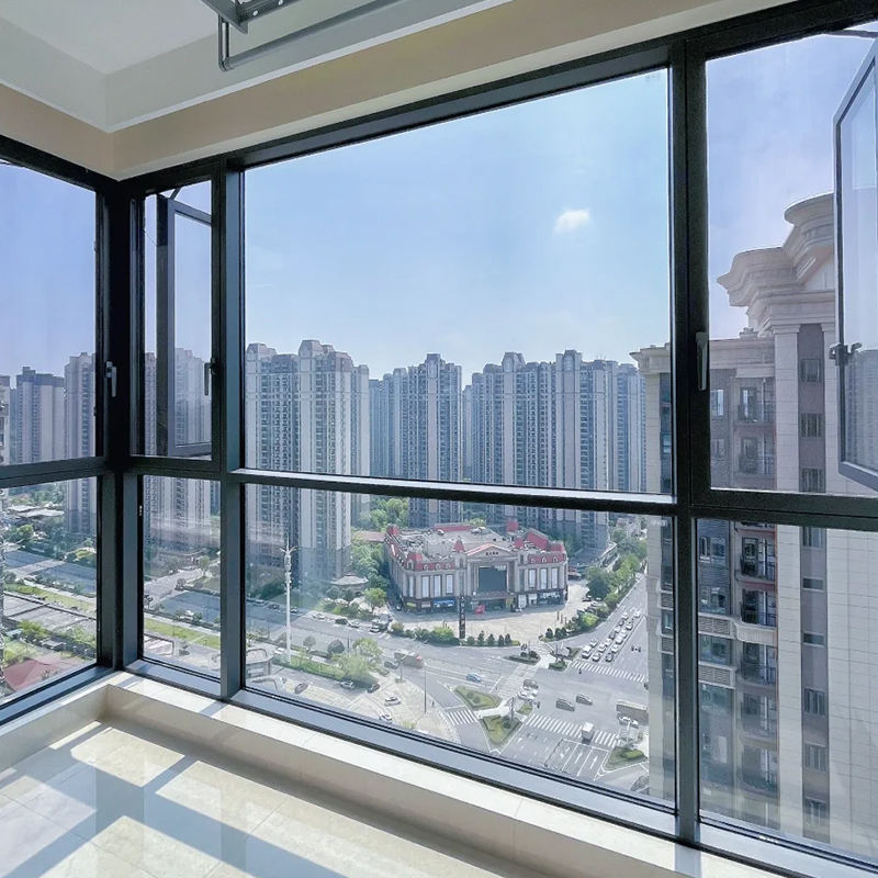 Modern Aluminum Bi-fold Casement Windows Double Pane Tempered Clear ...