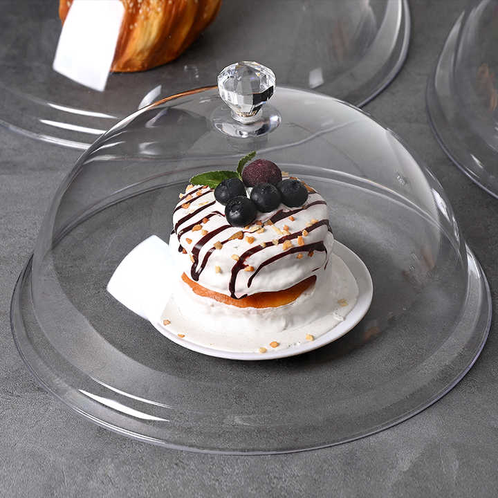 Transparent Acrylic Meal Cover Fresh-Keeping Transparent Plastic Food ...