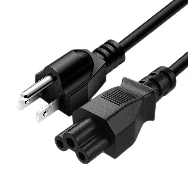Universal 3 Prong Mickey Mouse Power Cable IEC-60320 IEC320 C5 to NEMA 5-15P 3 Prong Power Cord ...