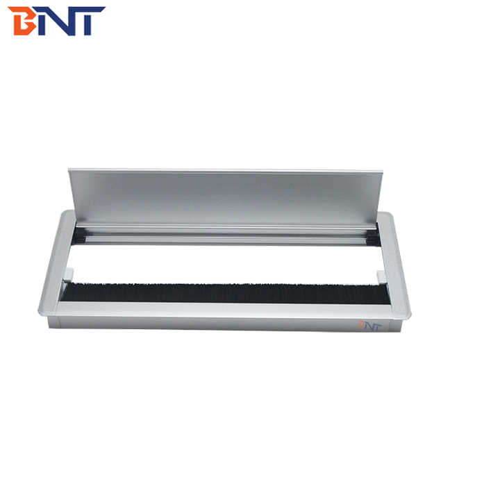 Aluminum Alloy Office Desk Wire Cable Grommet Box - White