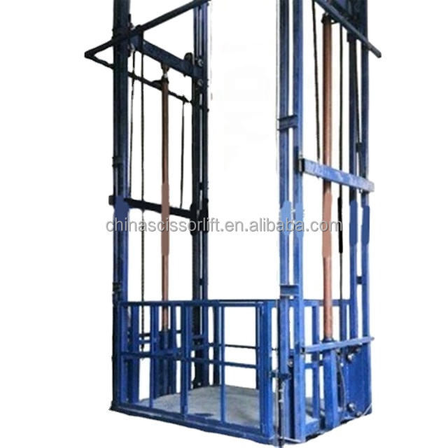 Guide Rail Traction Cargo Lift Elevator for Industrial Transporting ...
